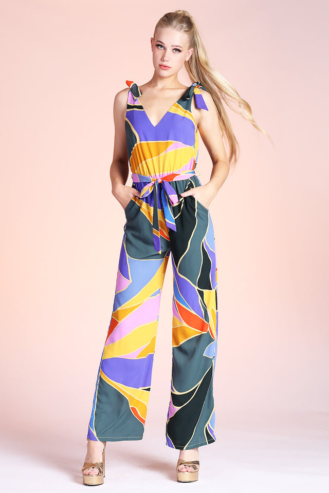 Metamorphosis Tie Shoulder Jumpsuit - Pink – Ahri